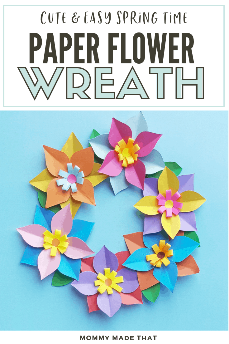 Easy Paper Flower Wreath Tutorial | With FREE Printable template