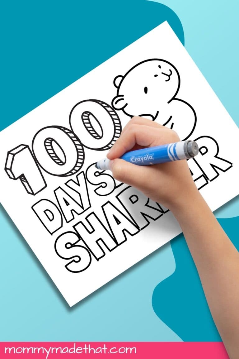 100th Day Coloring Pages (Free Printables!)