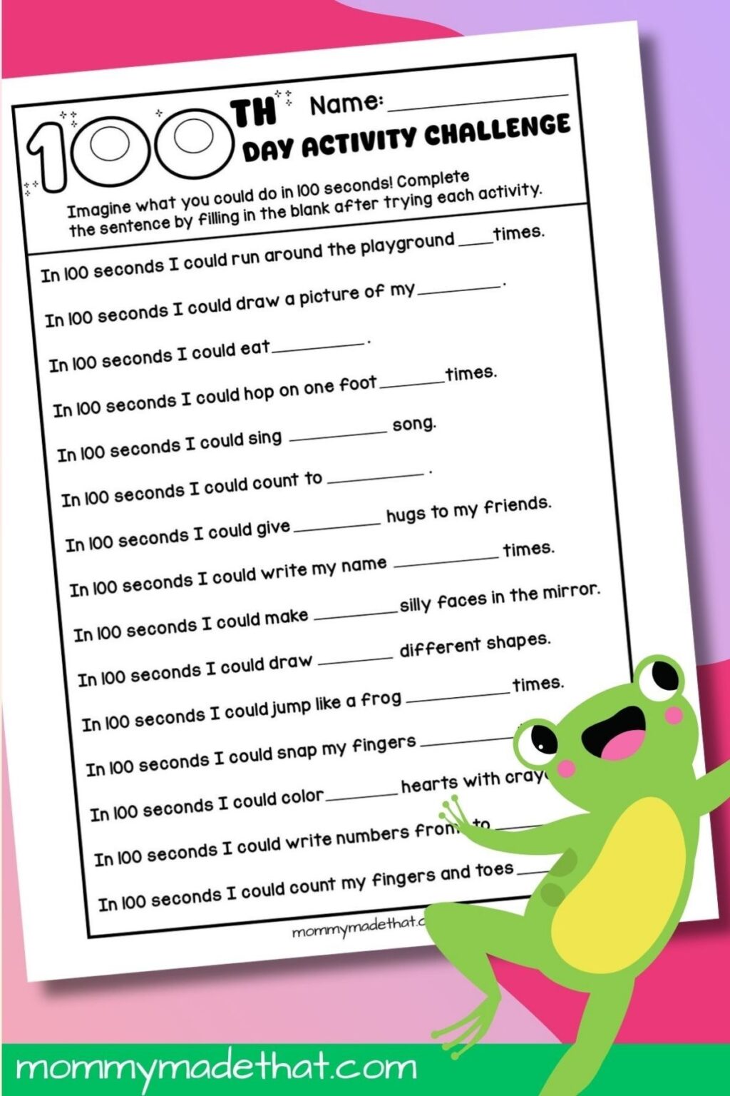 100th Day of School: Free Printables & Worksheets