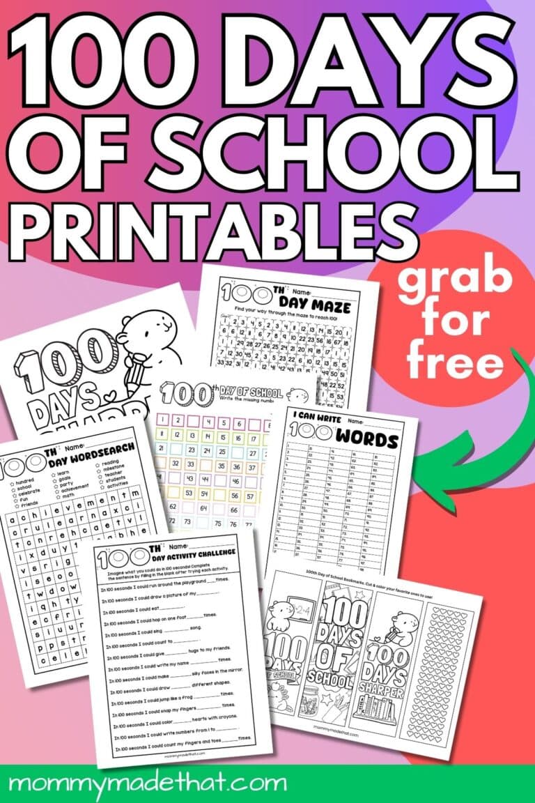 100th Day of School: Free Printables & Worksheets