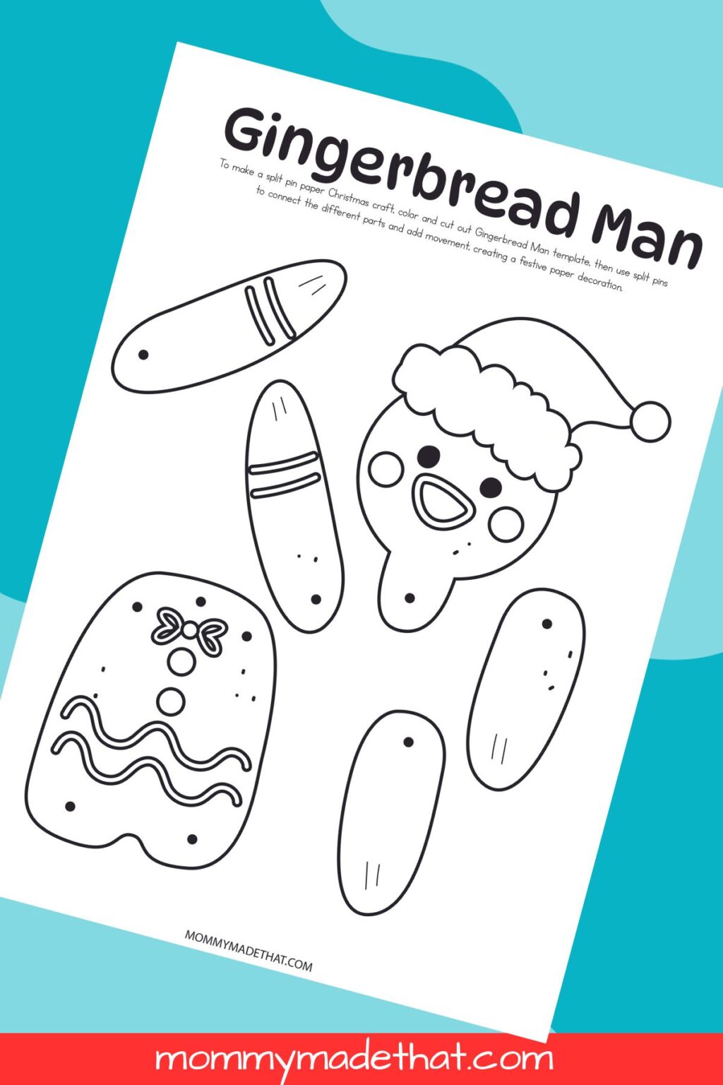 Printable Moving Gingerbread Man Craft (Free template!)
