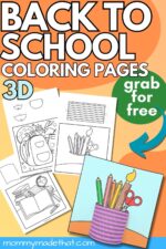 Back to School Coloring Pages (Fun 3D Printables)