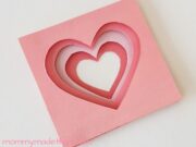 Cute 3D Paper Heart Craft (Free template included!)