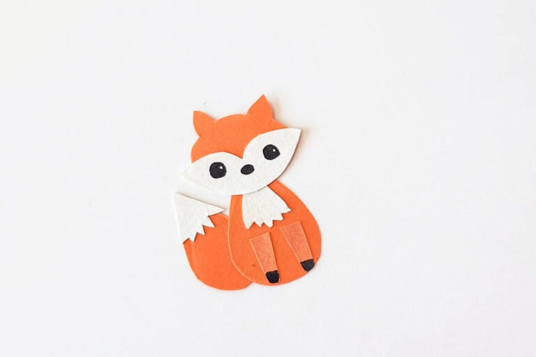 3D Paper Fox Scene Paper Craft (Free Printable Template)