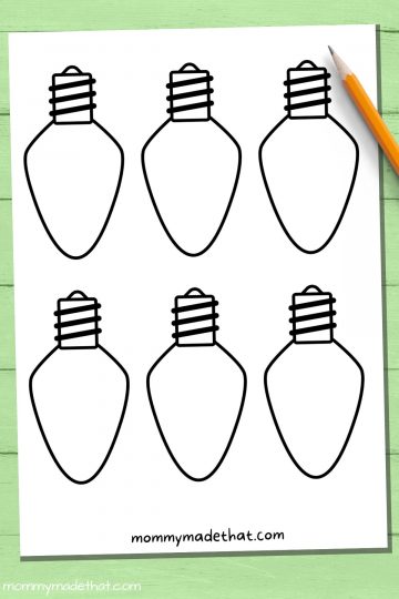 Cute Christmas Light Templates (Free Printable!)