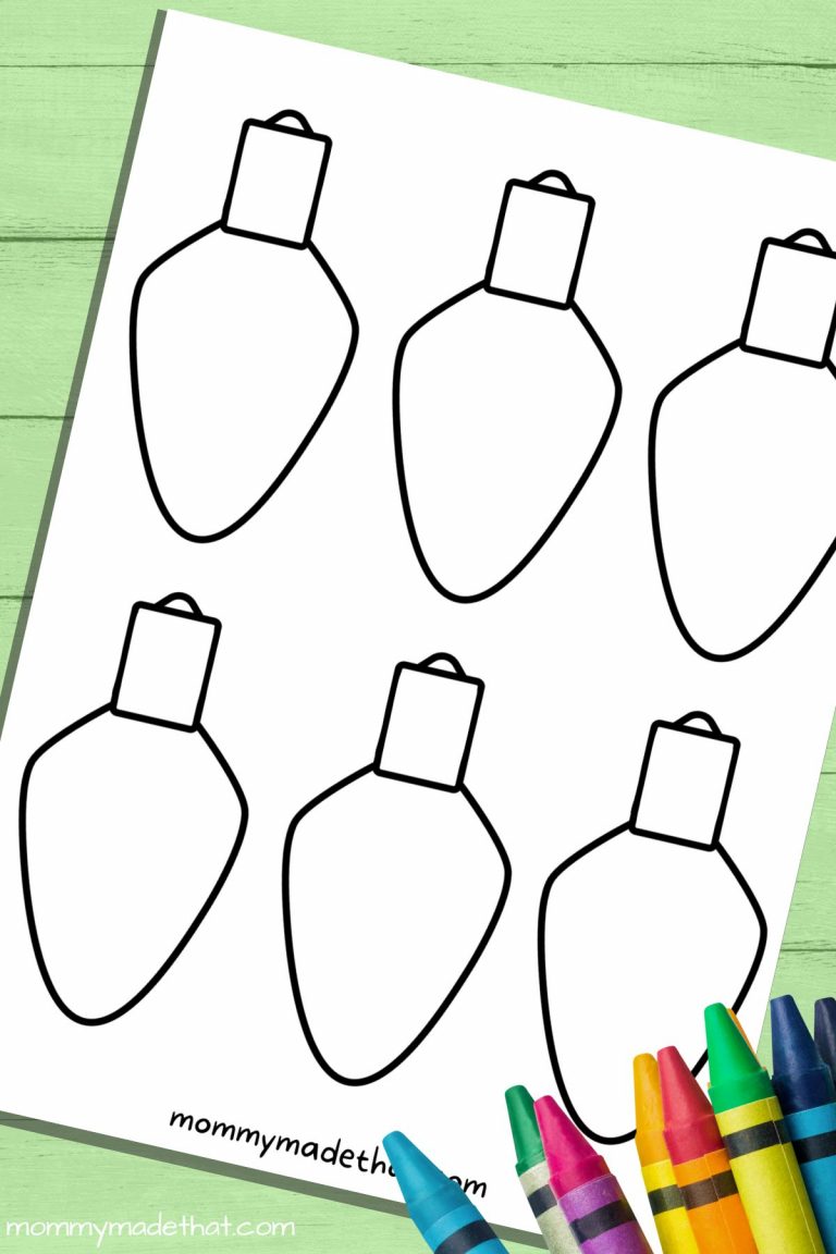 Cute Christmas Light Templates (Free Printable!)