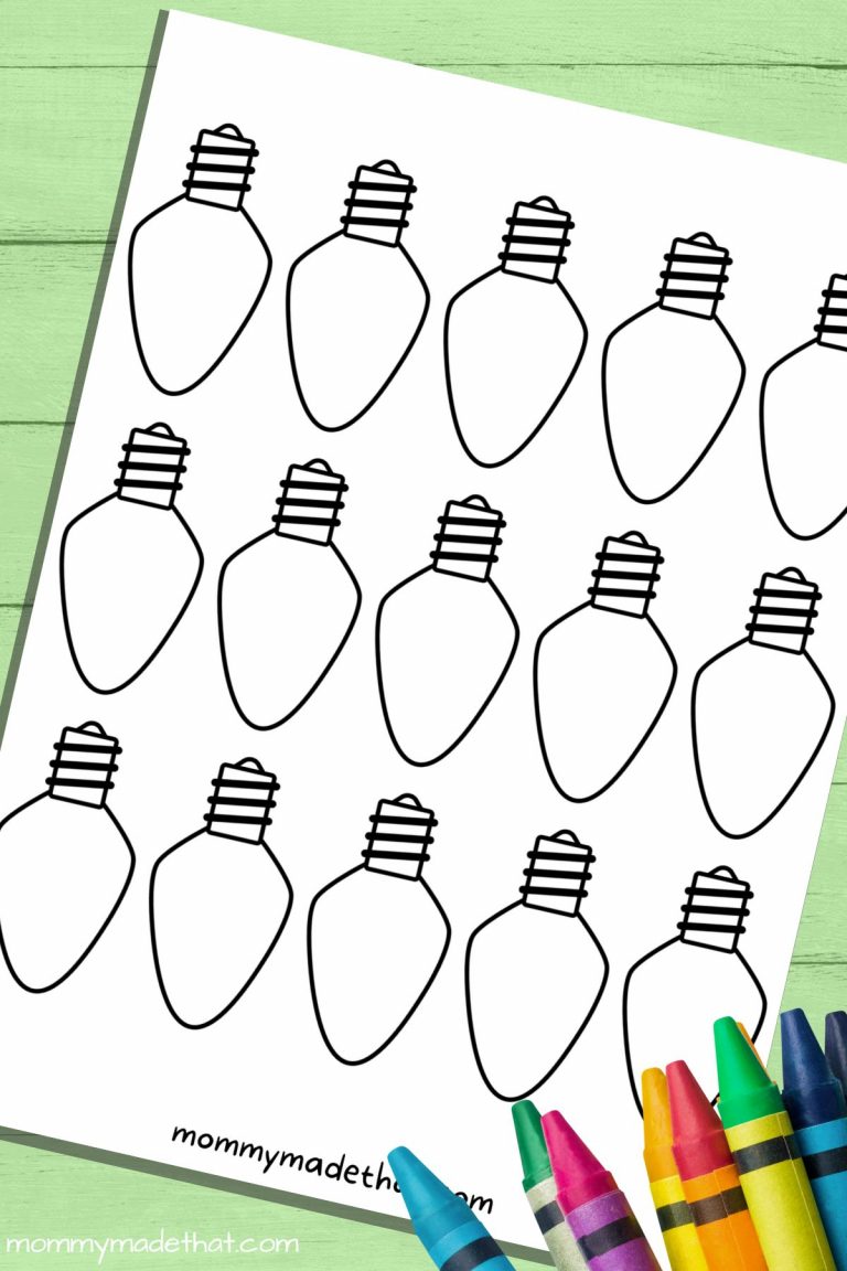 Cute Christmas Light Templates (Free Printable!)