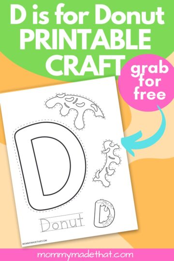 D is for Donut: Free Printable Letter D Craft