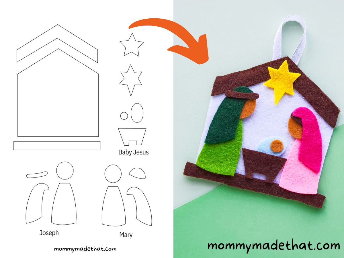 DIY Felt Nativity Ornament With Free Printable Pattern DIY Felt Nativity Ornament With Free Printable Pattern