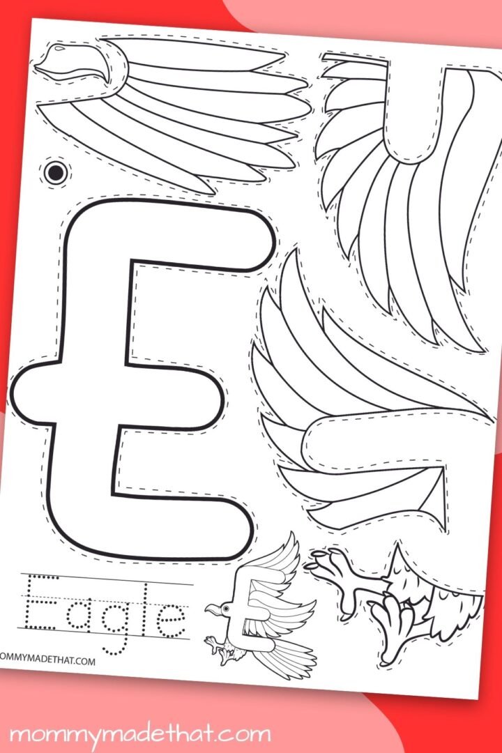 E is for Eagle Craft: A Printable Letter E Craft