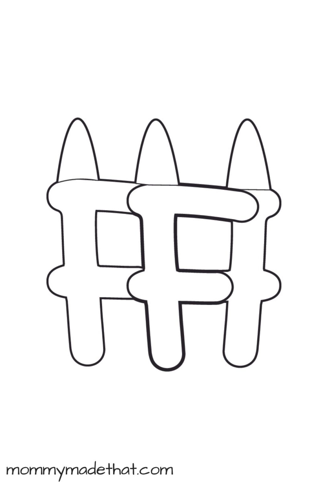 F is for Fence Craft: Free Printable Letter F Craft
