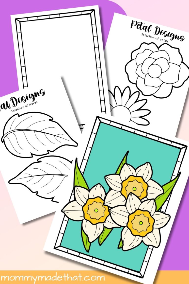 Georgia O'Keeffe Flower Craft Art Project (Free printables)