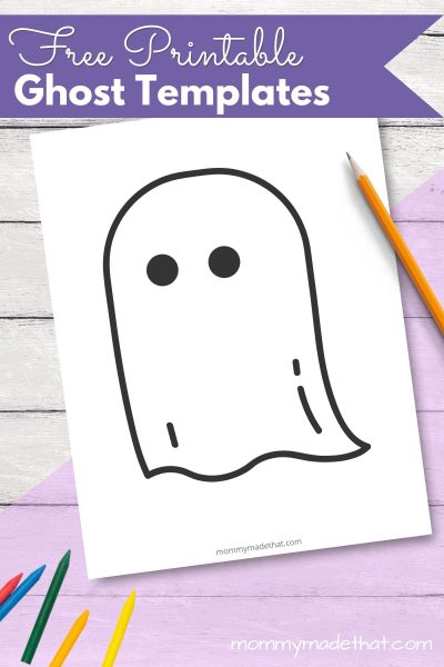 Free Printable Ghost Template (Lots to grab!)