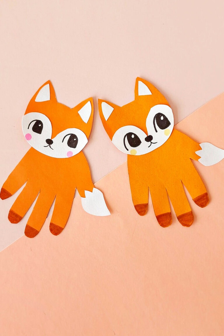 Handprint Fox Craft (Free Printable Template)