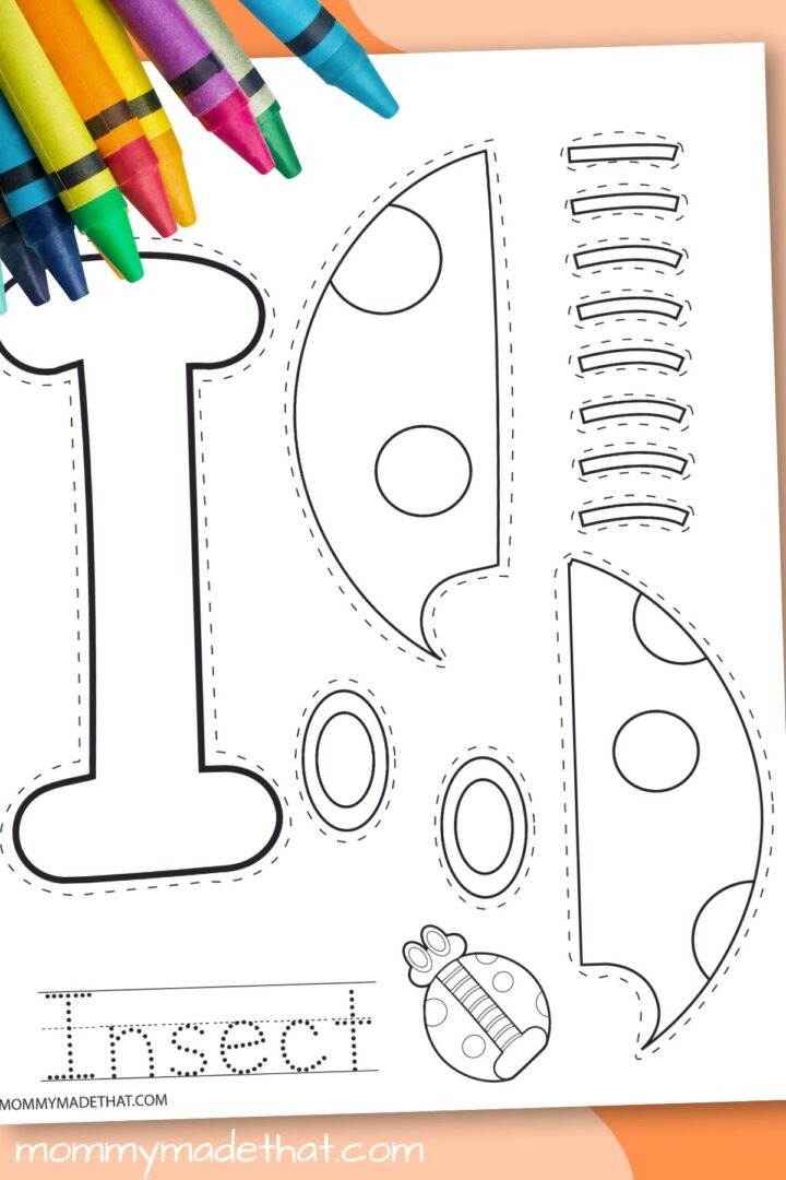I is for Insect Craft: Free Printable Letter I Craft