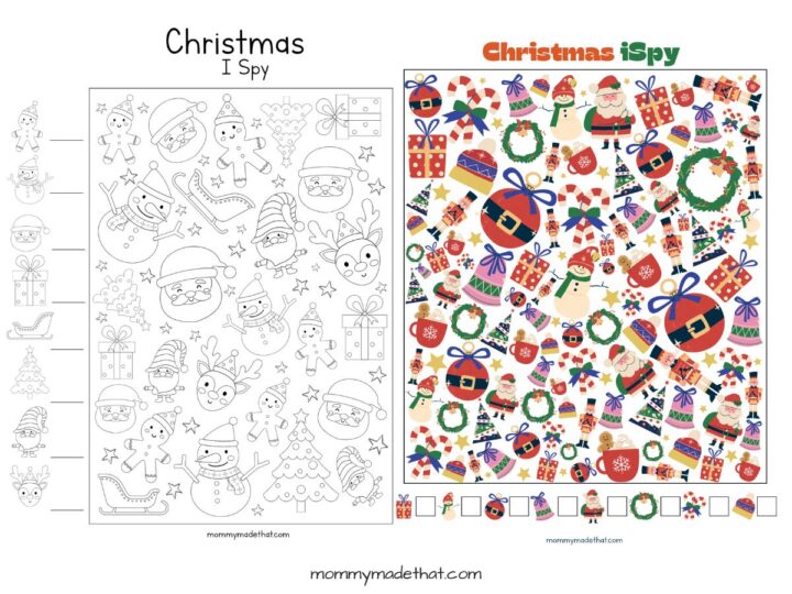 Christmas I Spy (Free Printable Christmas Activity!)