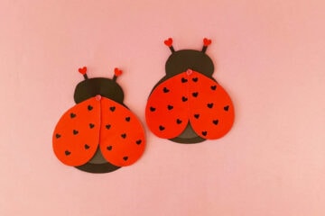 Ladybug Valentine Craft (Cute Heart Ladybugs)