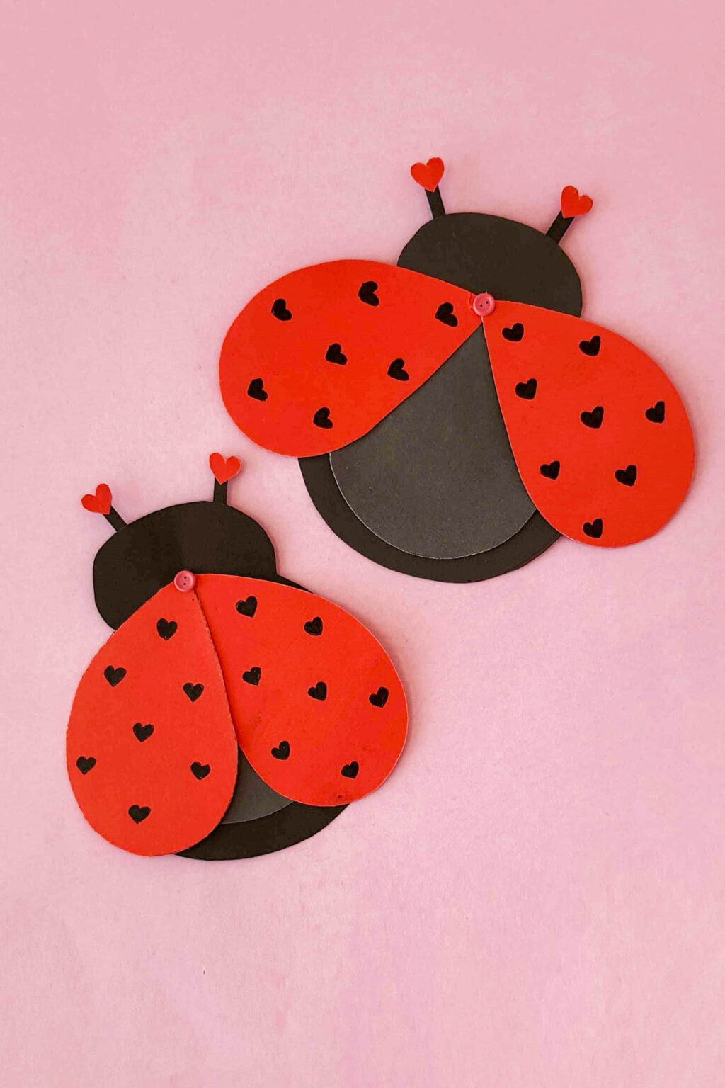 Ladybug Valentine Craft (Cute Heart Ladybugs)
