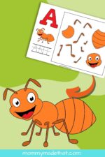 Letter A is for Ant Craft (Cute Free Printable Letter A Craft)