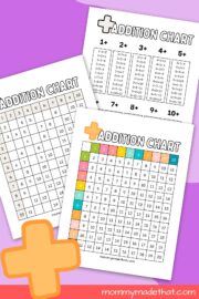 Addition Charts (Free Printable Tables)