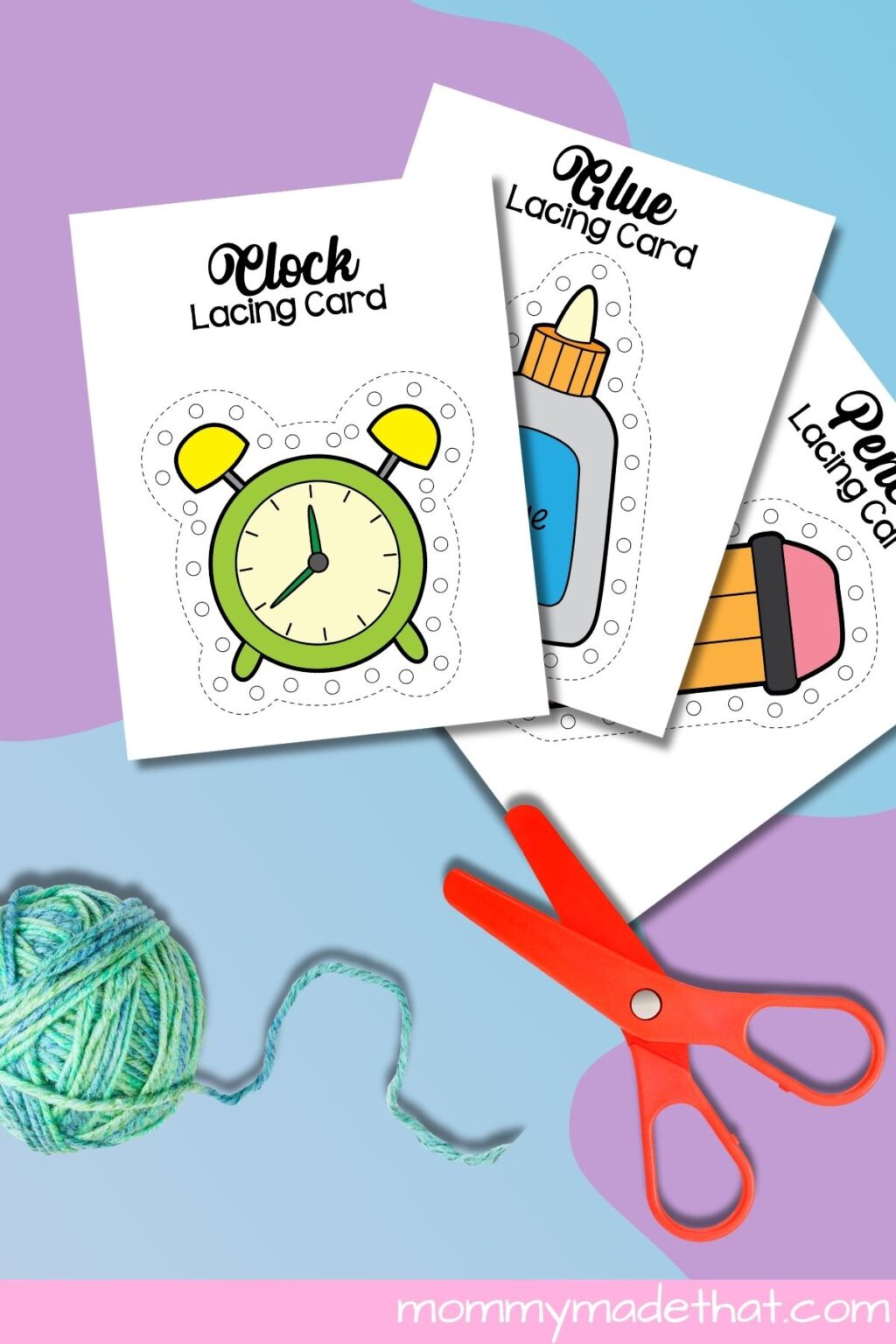 Back to School Lacing Cards