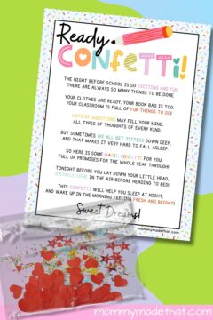 Ready Confetti! A Back to School Letter with a Fun Twist