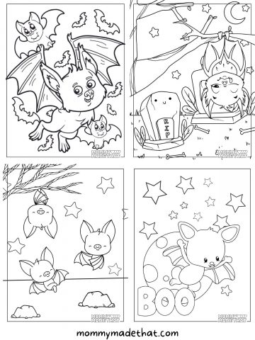 Fun Bat Coloring Pages (Lots of Free Printables!)