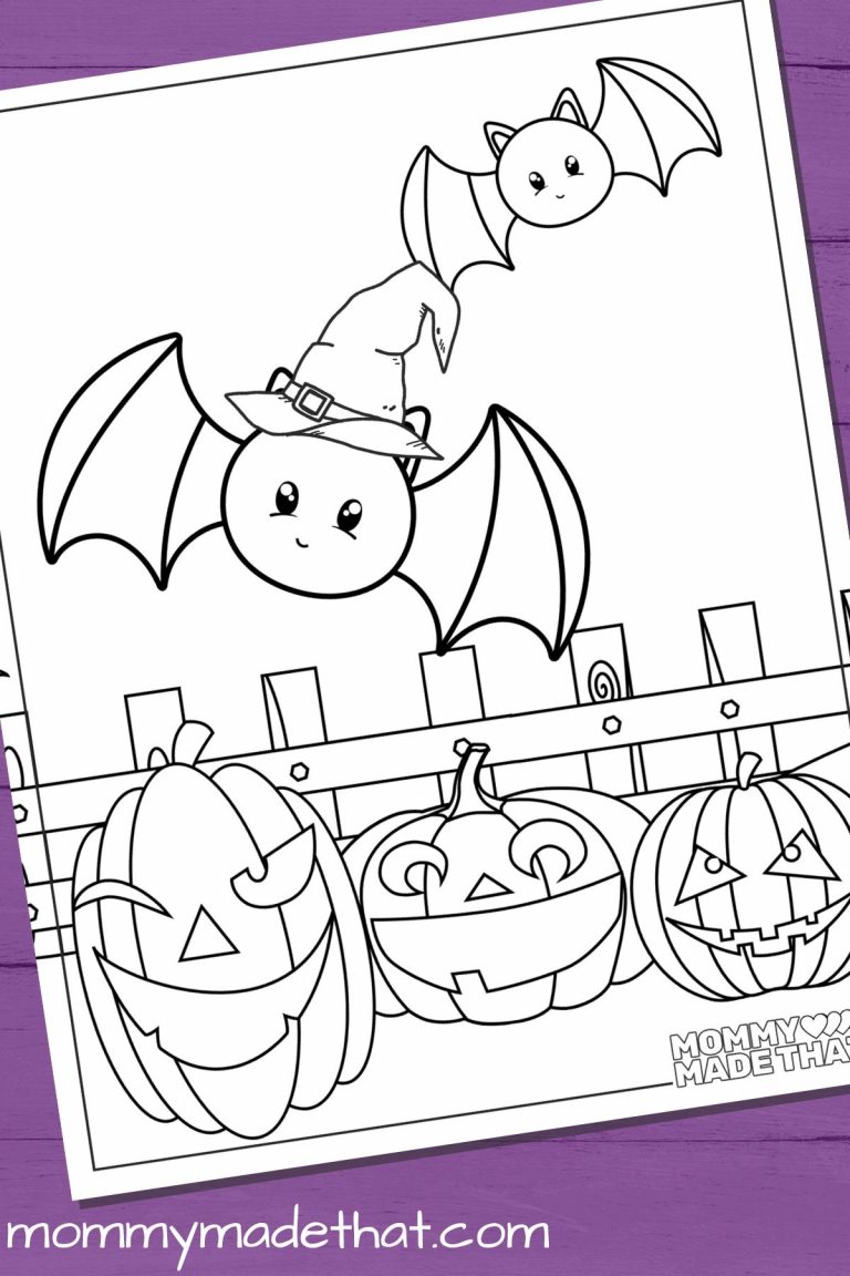 Fun Bat Coloring Pages (Lots of Free Printables!)
