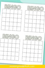 Bingo Card Templates (Free Printables!)