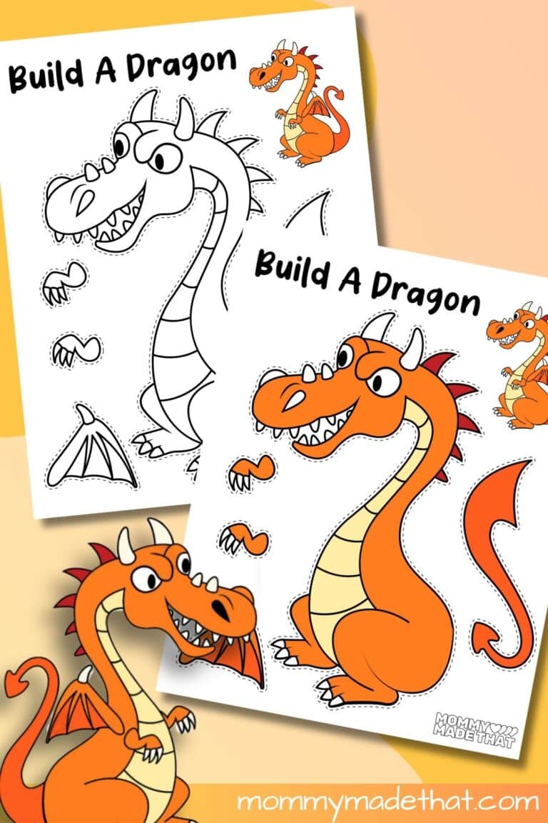 Build a Dragon Printable Craft (Free Printable)🐉