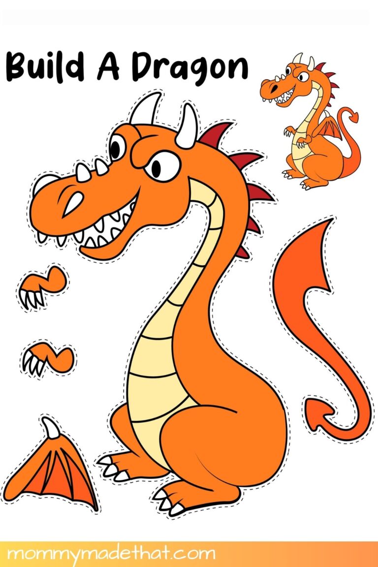 Build a Dragon Printable Craft (Free Printable)🐉
