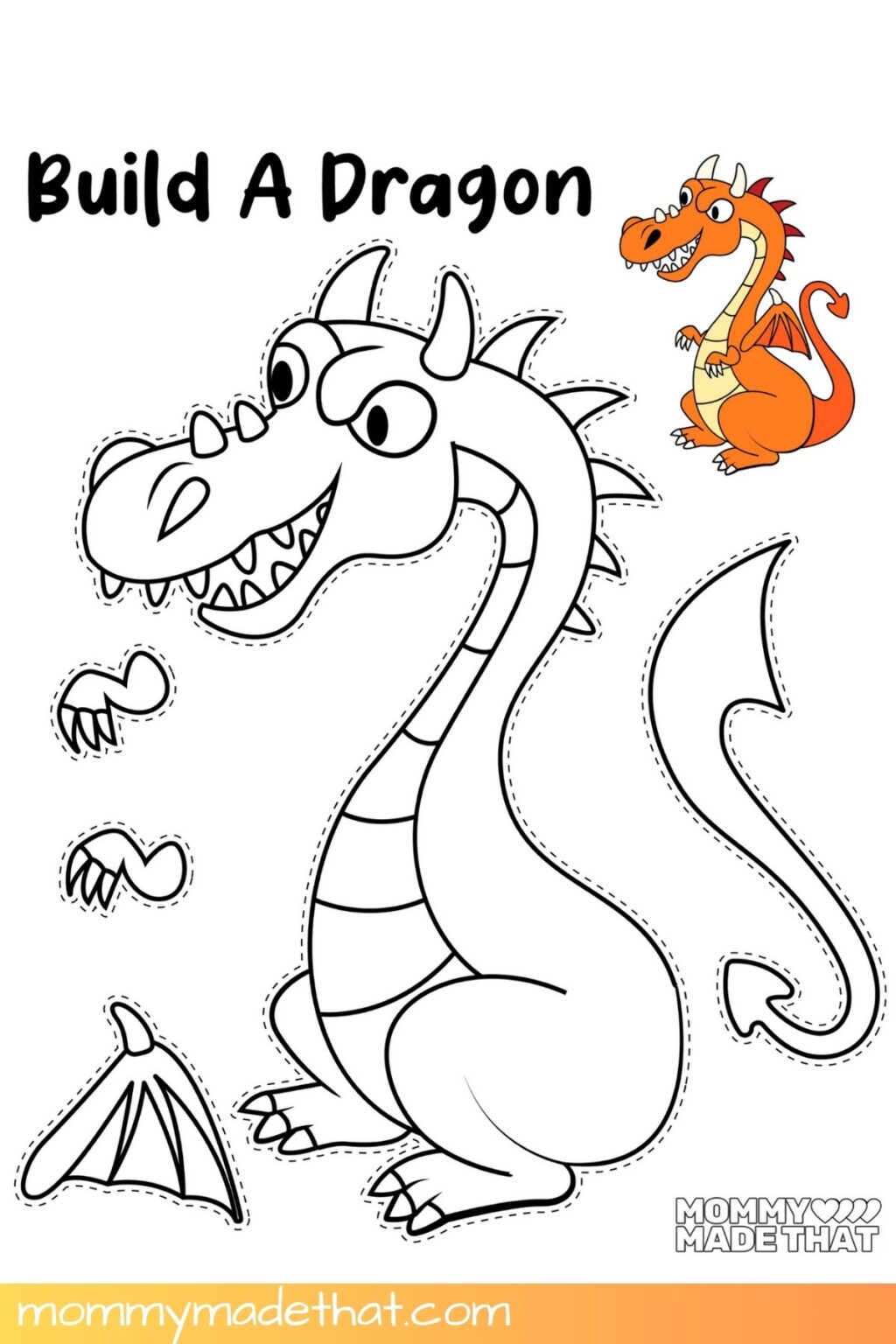 Build a Dragon Printable Craft (Free Printable)🐉