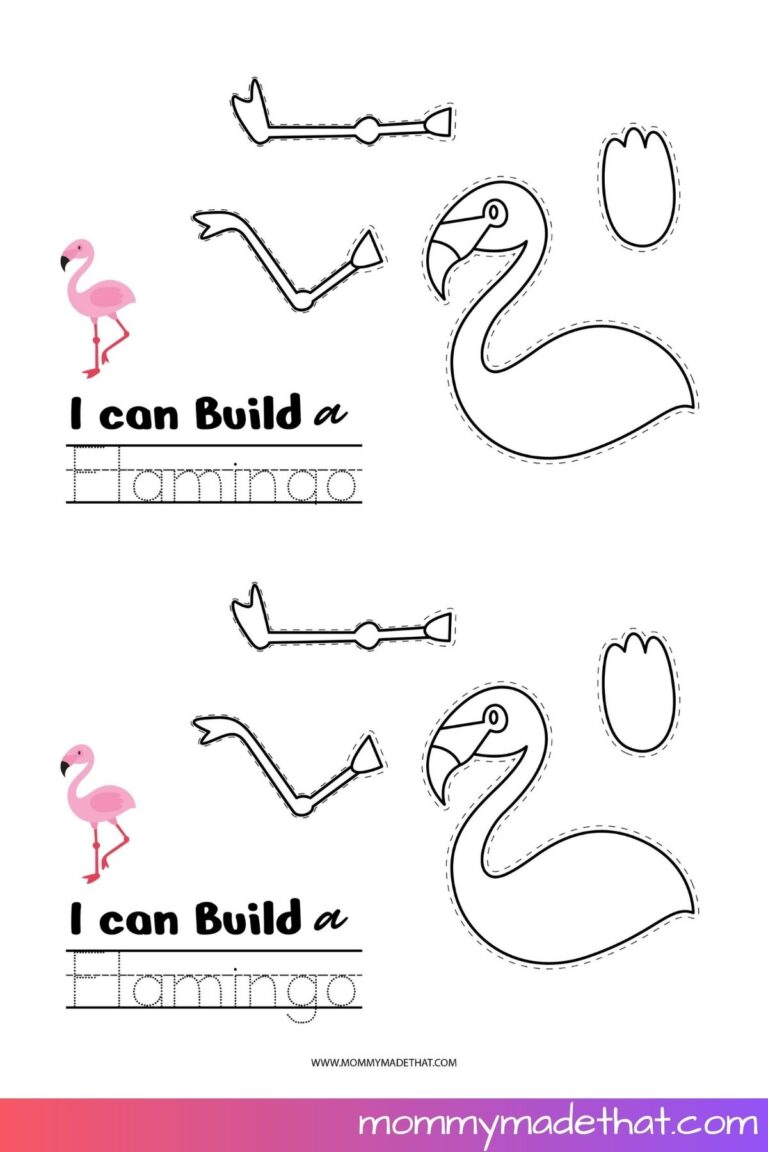 Build a Flamingo Craft (Free Printable)