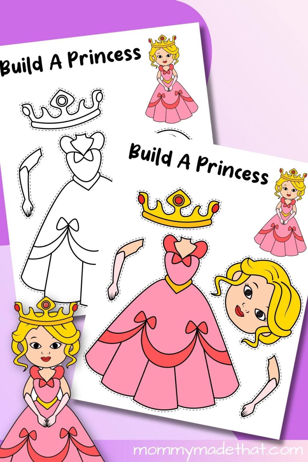 Printable Princess Craft – A Fun Build a Princess Activity! 👑
