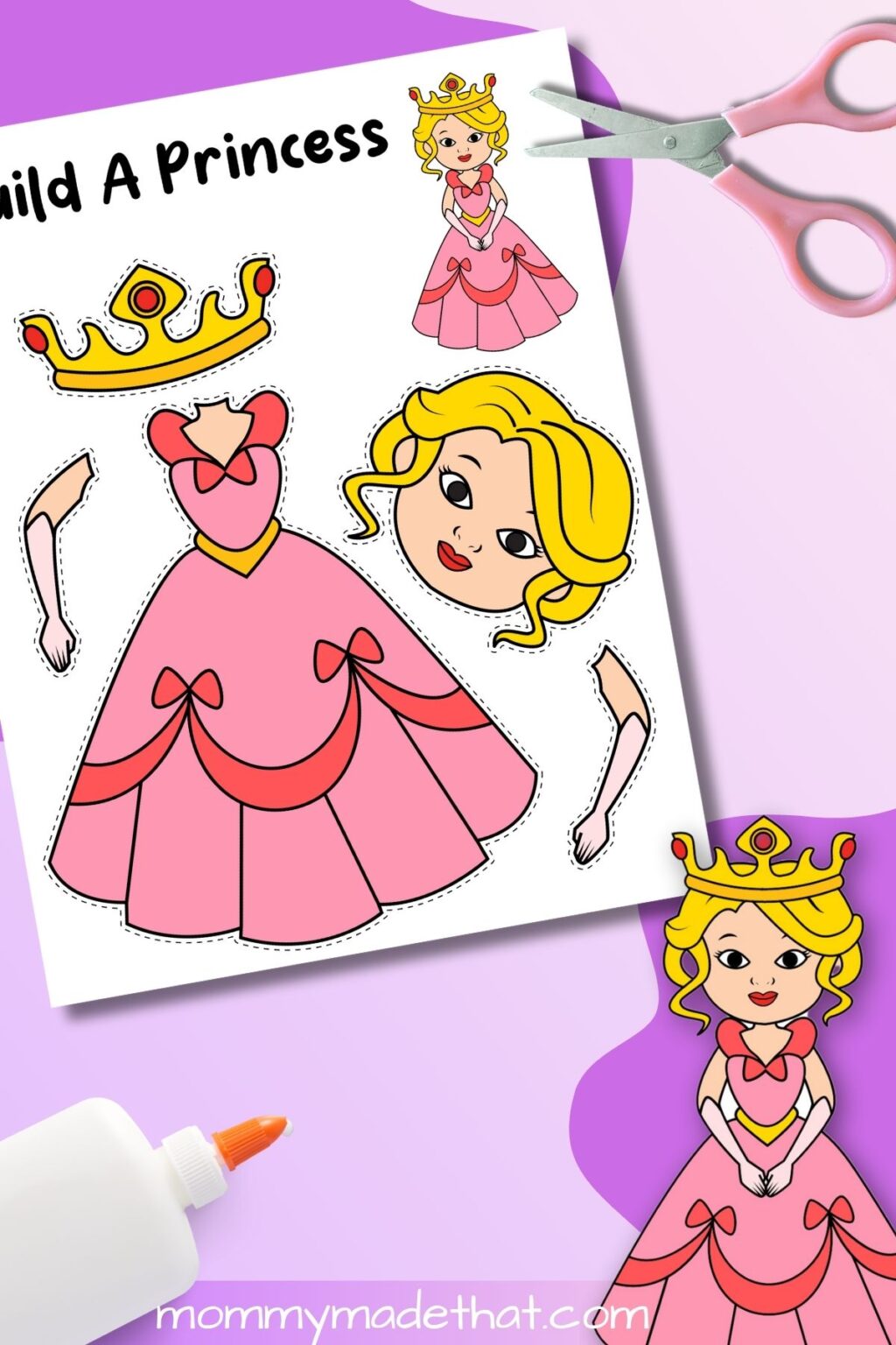 Printable Princess Craft – A Fun Build a Princess Activity! 👑