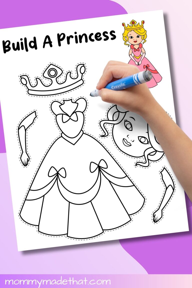 Printable Princess Craft – A Fun Build a Princess Activity! 👑