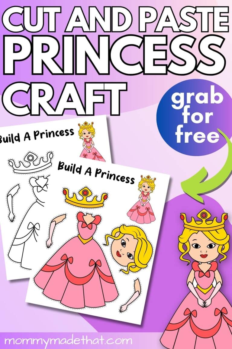 Printable Princess Craft – A Fun Build a Princess Activity! 👑