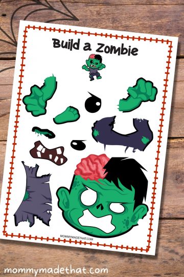 Printable Zombie Craft: Build a Zombie Template