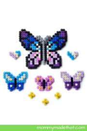 Butterfly Perler Bead Patterns (With Free Printable Template)