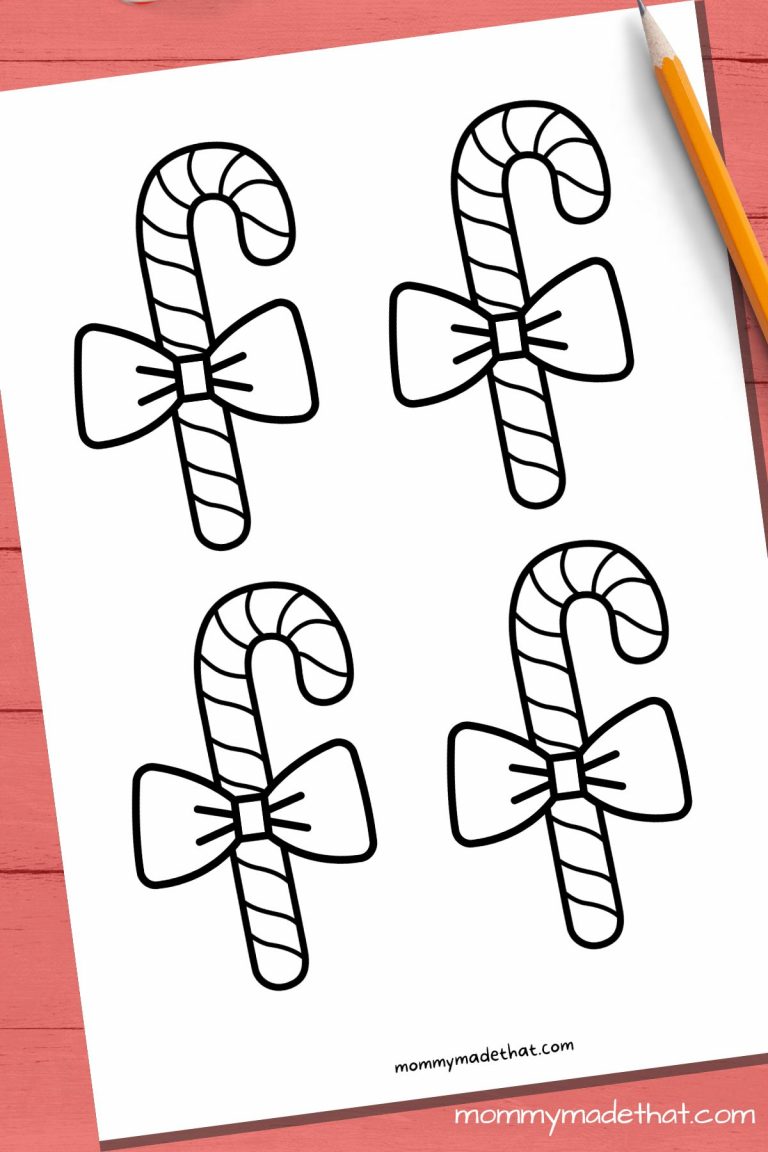 Adorable Candy Cane Templates (Free Printables!)