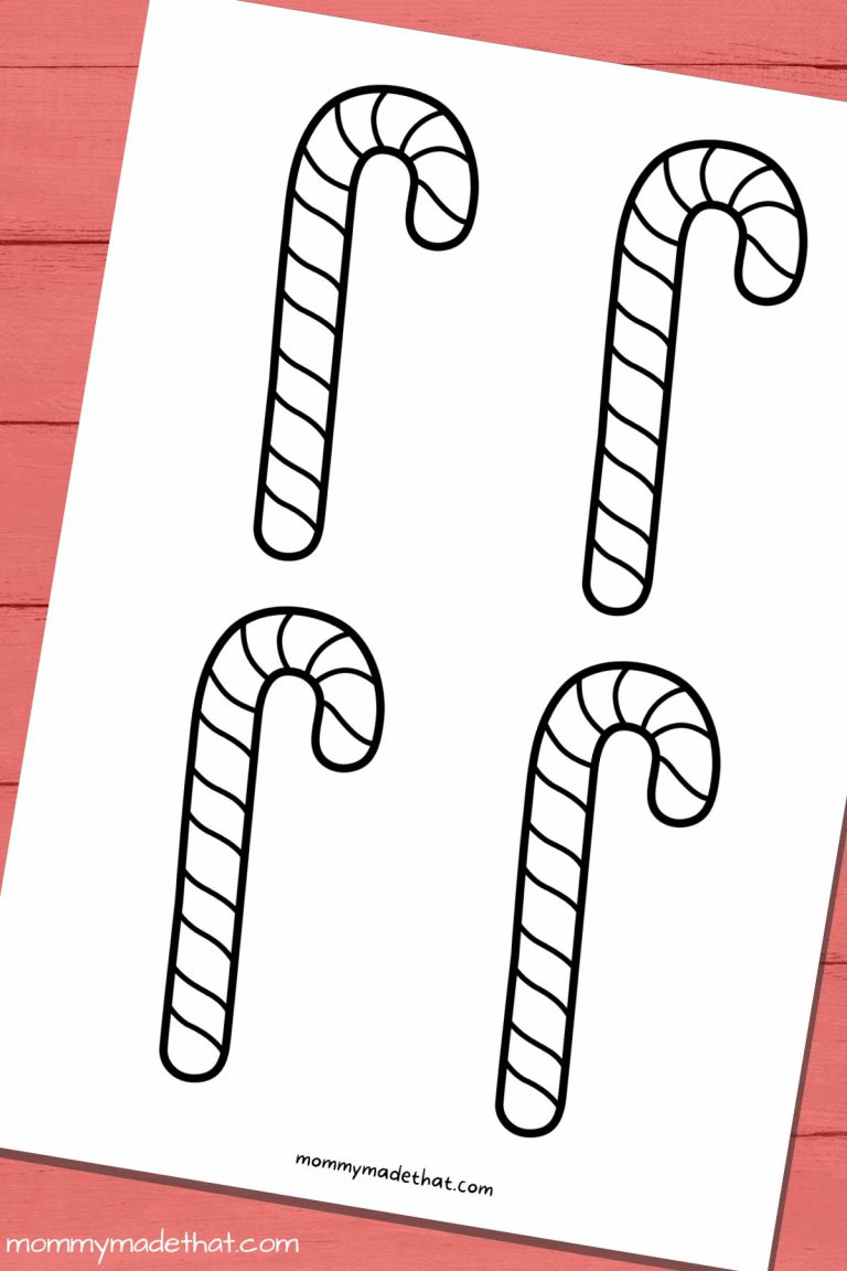 Adorable Candy Cane Templates (Free Printables!)