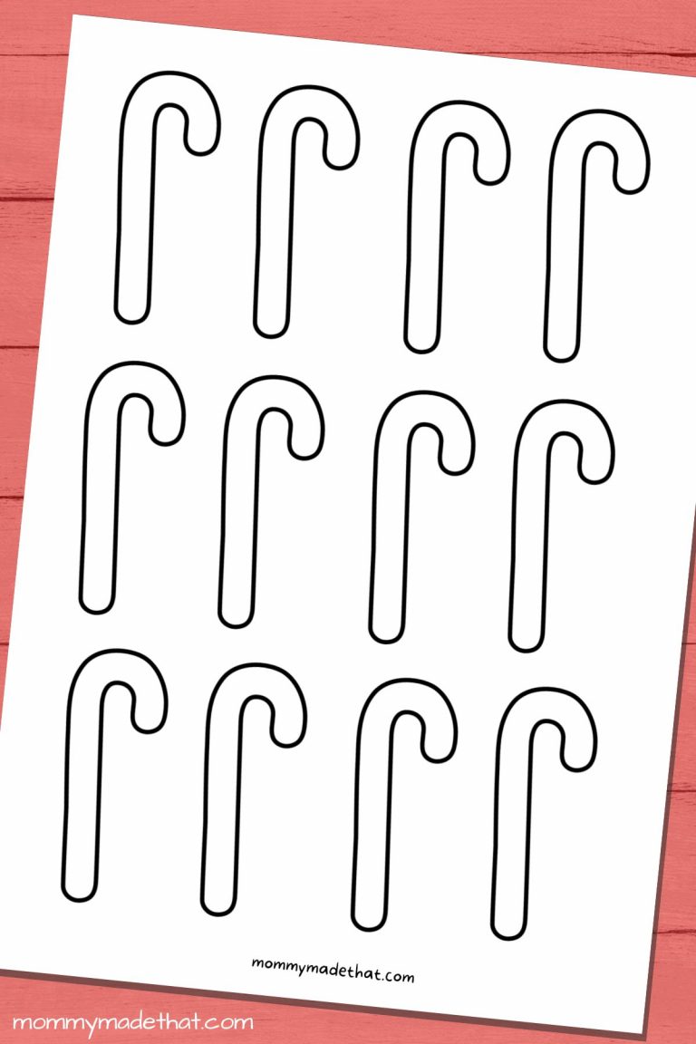 Adorable Candy Cane Templates (Free Printables!)