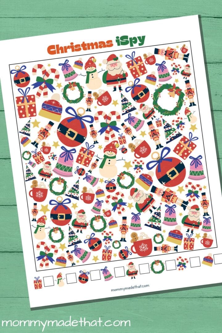 Christmas I Spy (Free Printable Christmas Activity!)