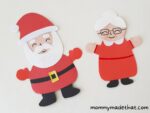 Cute Christmas Puppets (With Free Printable Template)