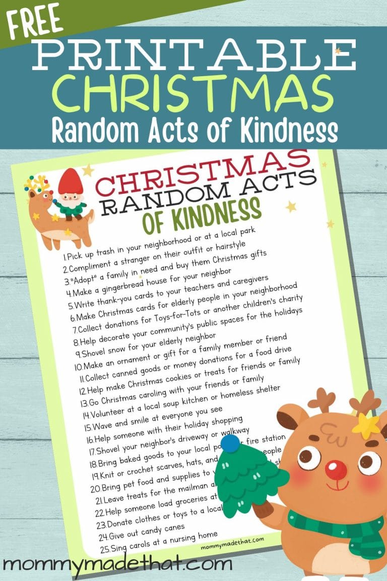 25 Random Acts of Kindness for Christmas (+Free Printable)
