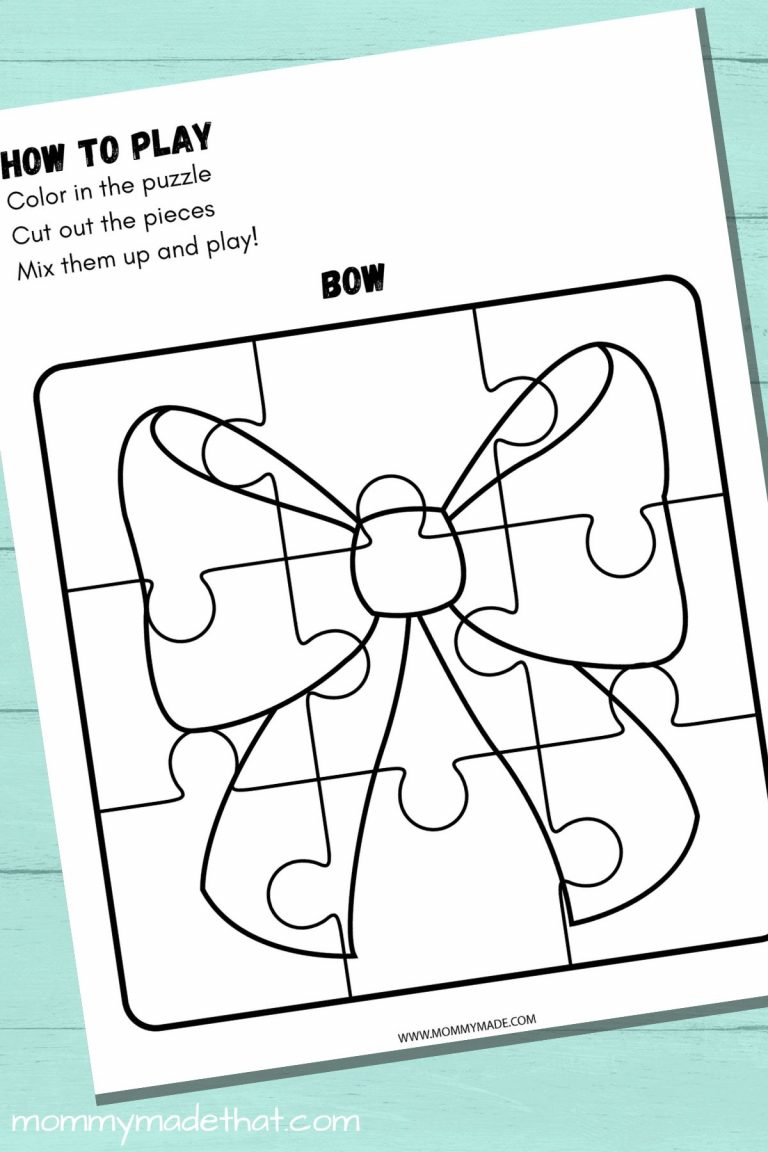 Coloring Puzzles (Free Printable Puzzle Coloring Pages)