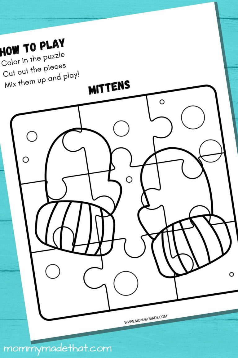 Coloring Puzzles (Free Printable Puzzle Coloring Pages)