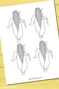 Free Printable Corn Templates & Outlines for Fall Crafts