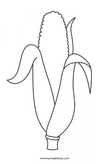 Free Printable Corn Templates & Outlines for Fall Crafts