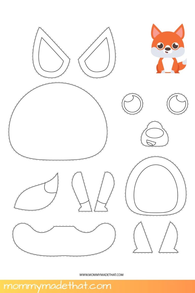 Cut and Paste Fox Craft (Free Printable)